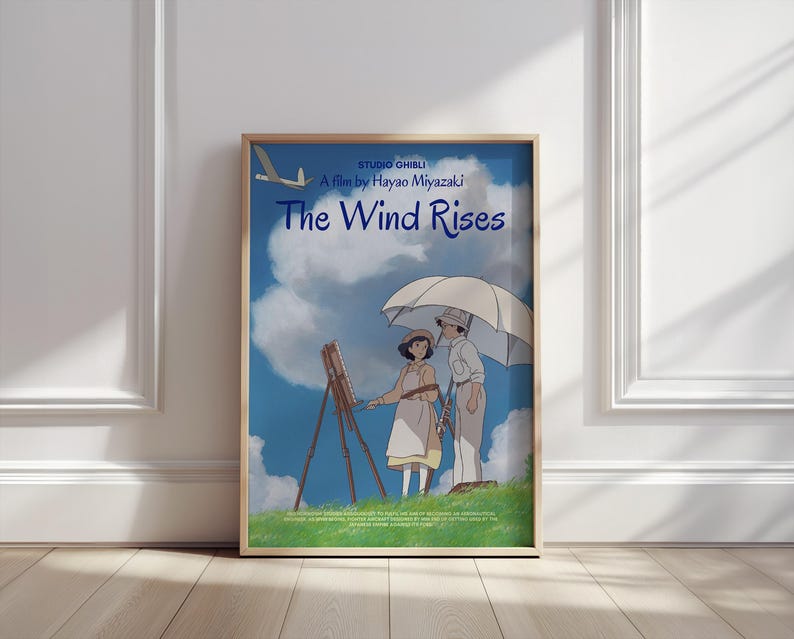 The Wind Rises Poster – Studio Ghibli Wall Art – Hayao Miyazaki Anime ...