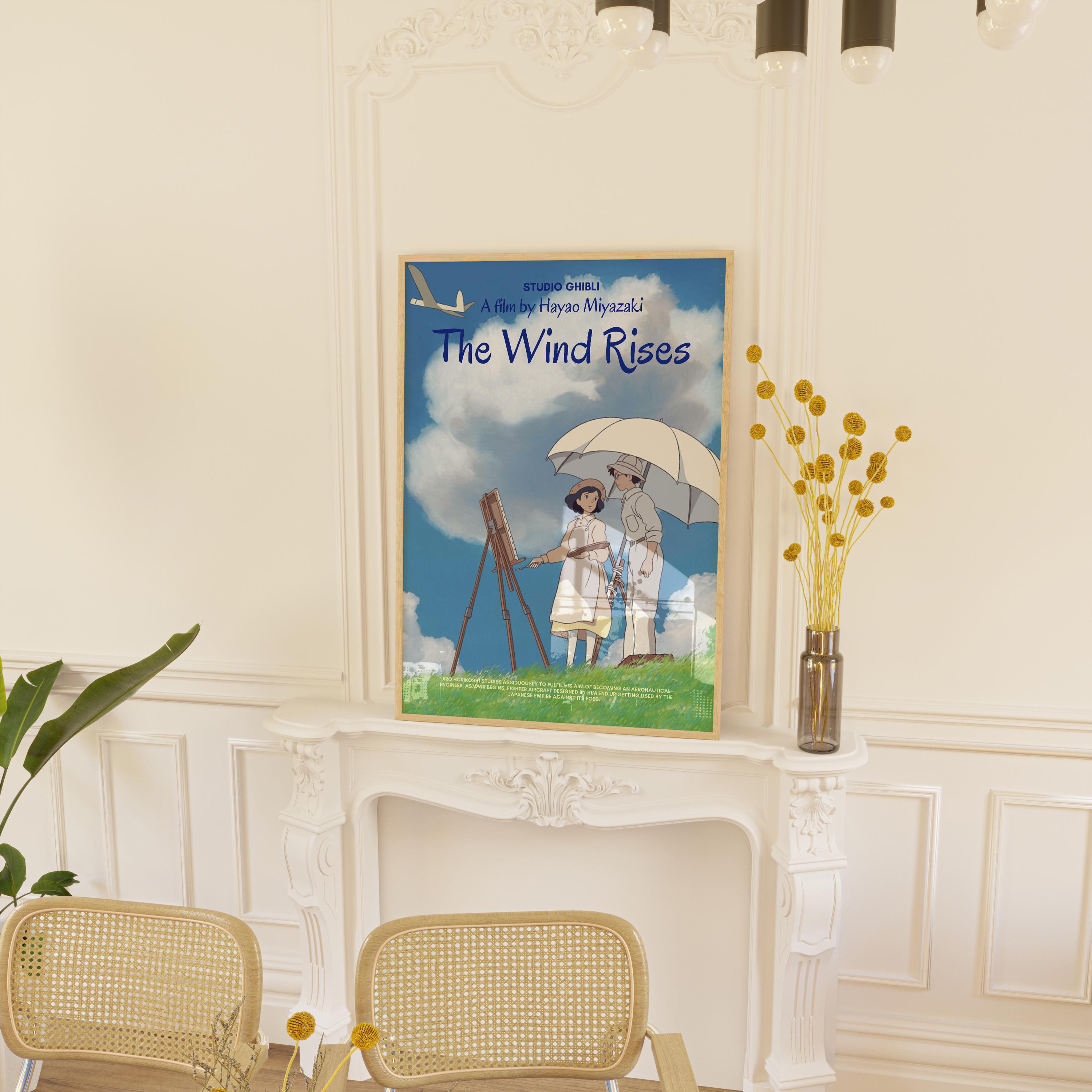 The Wind Rises Poster – Studio Ghibli Wall Art – Hayao Miyazaki Anime ...