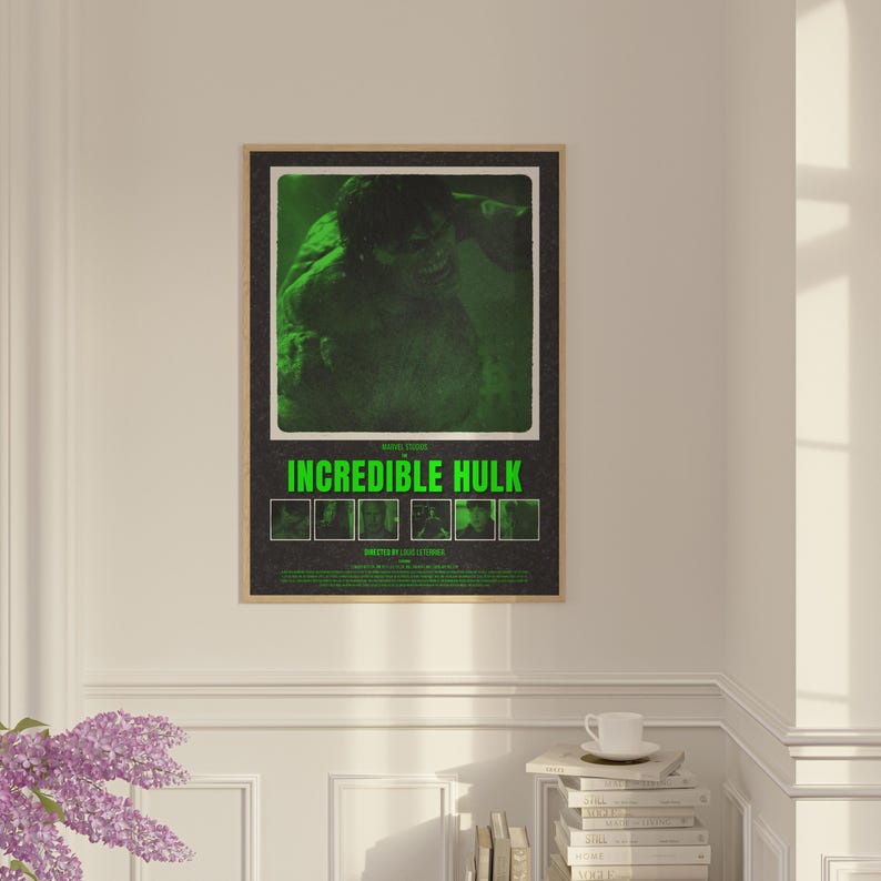 Incredible Hulk Minimalist Poster – Green Marvel Movie Art Print - Etsy