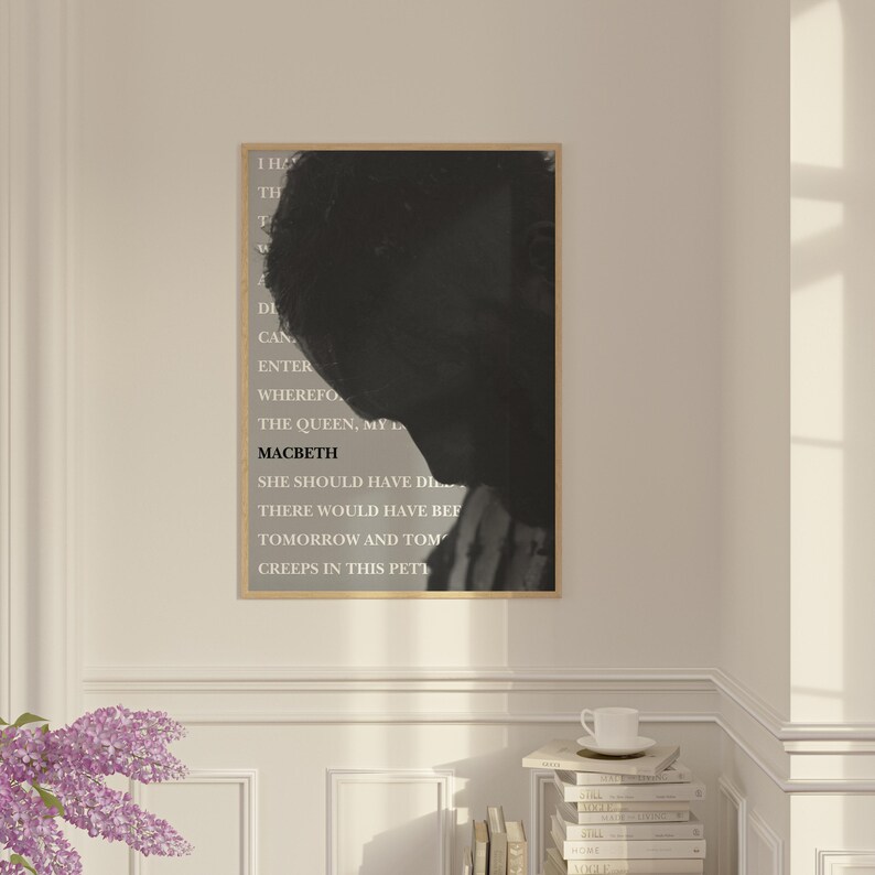 Macbeth Minimalist Movie Poster – Tragic Shakespeare Art Print ...