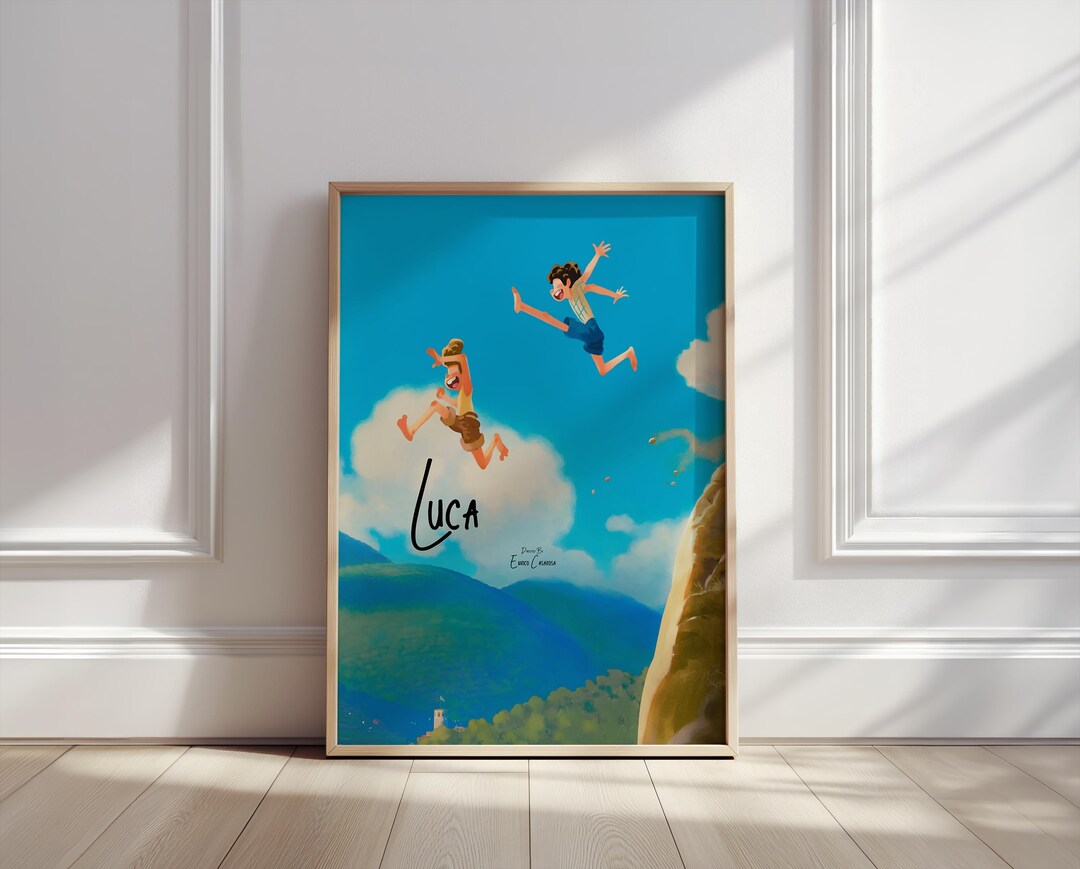 Luca Movie Poster: Vibrant Pixar Animation Art - Italian Riviera - Etsy
