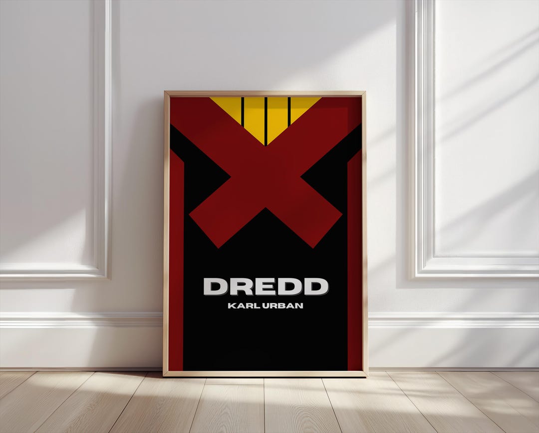 Dredd Movie Poster – Minimalist Bold Design – Iconic Red and Black ...