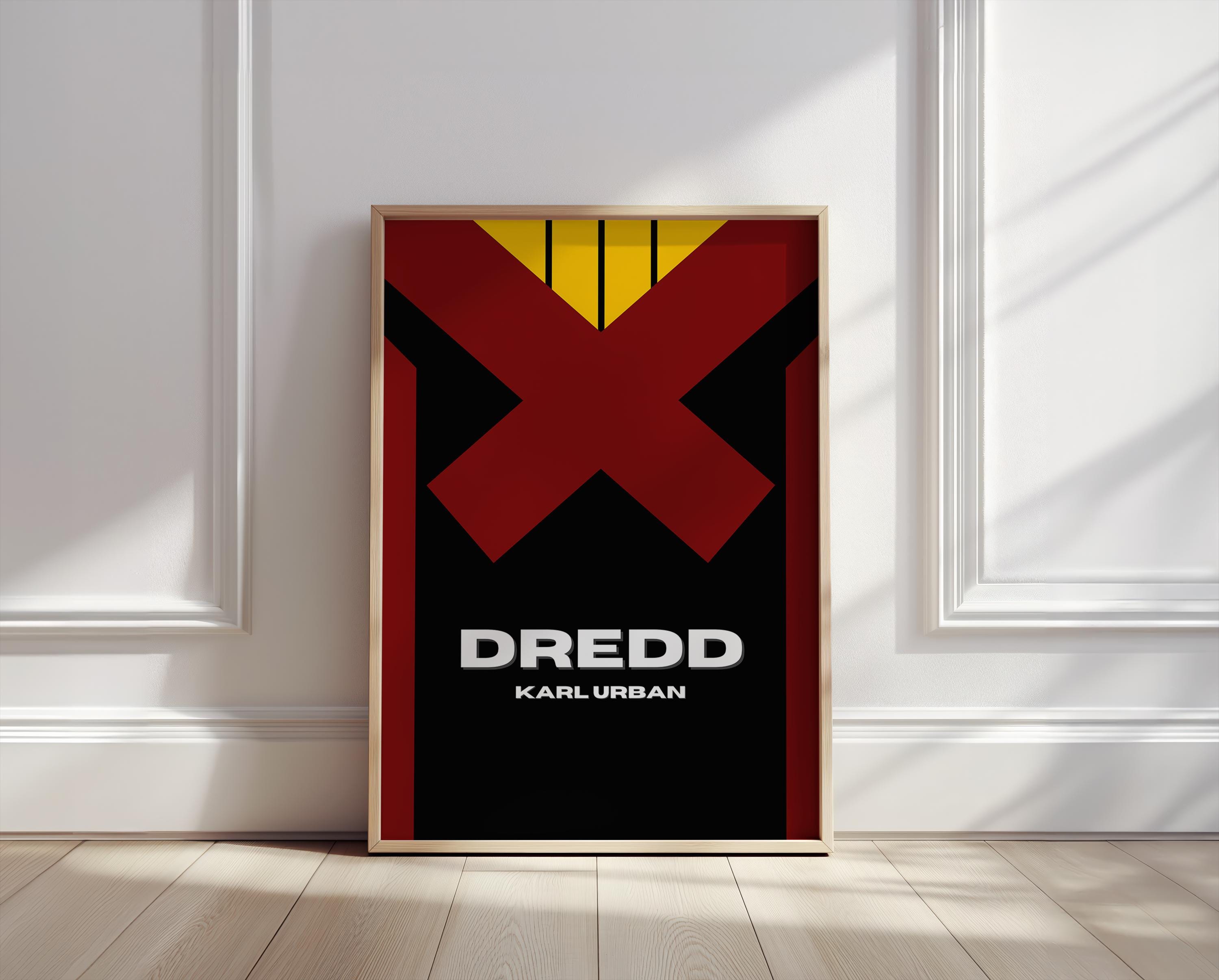Dredd Movie Poster – Minimalist Bold Design – Iconic Red and Black ...