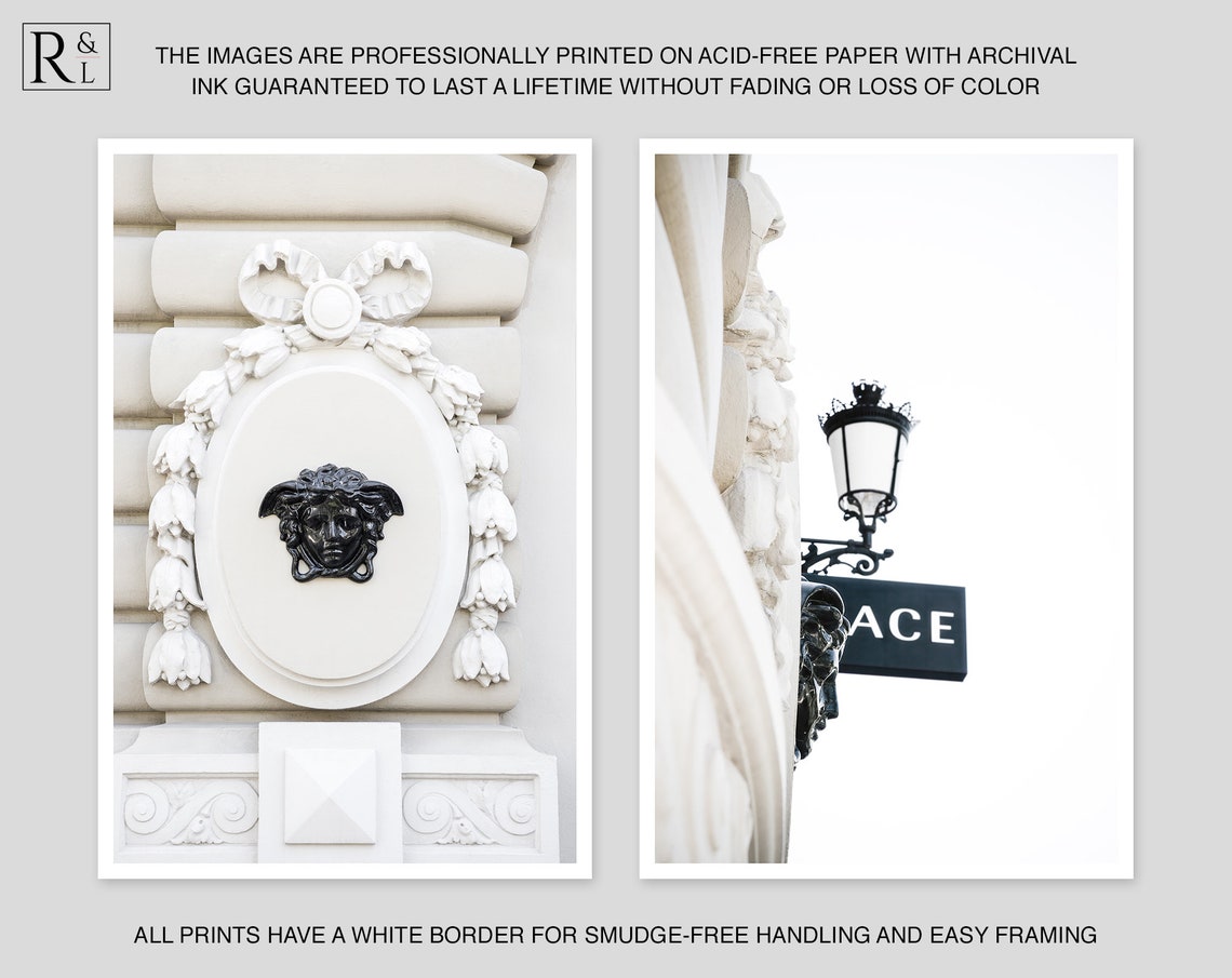 Versace Wall Art Discounted Set of 2 Prints Office - Etsy