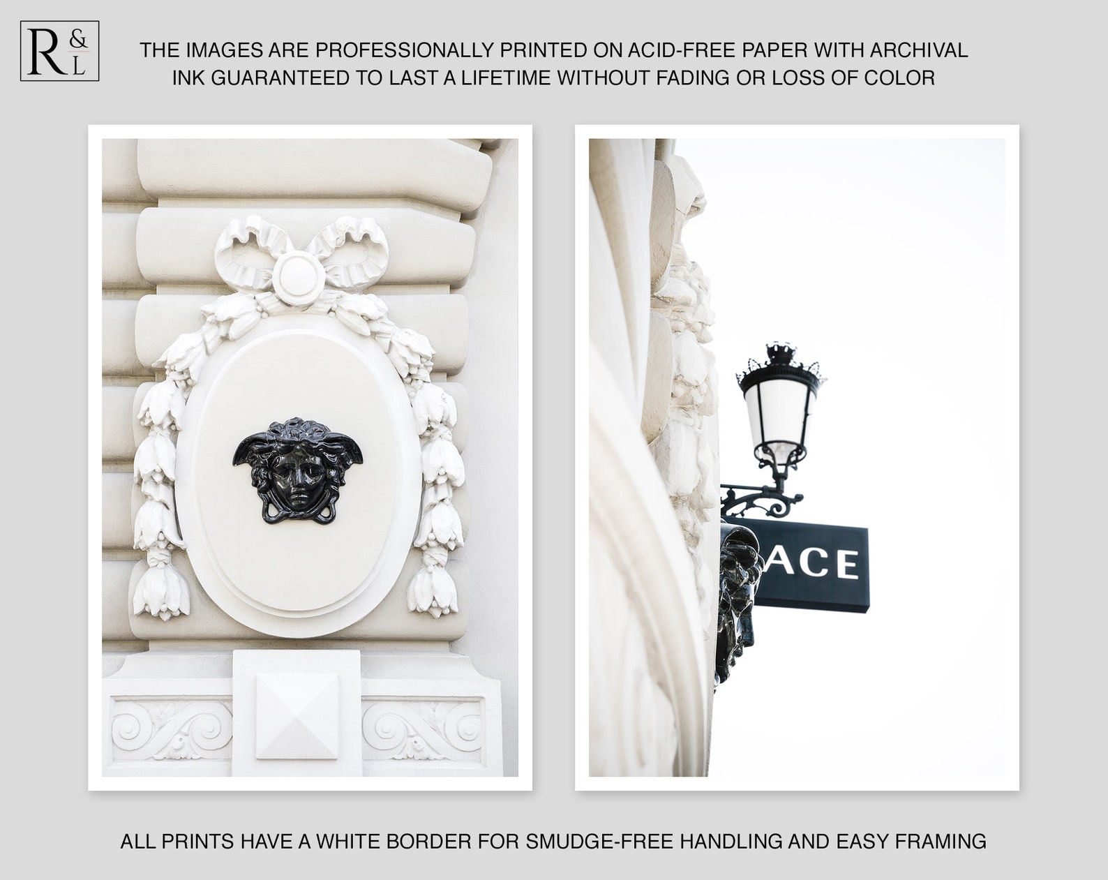 Versace Wall Art - Discounted Set of 2 Prints - Office, Dressing Room ...