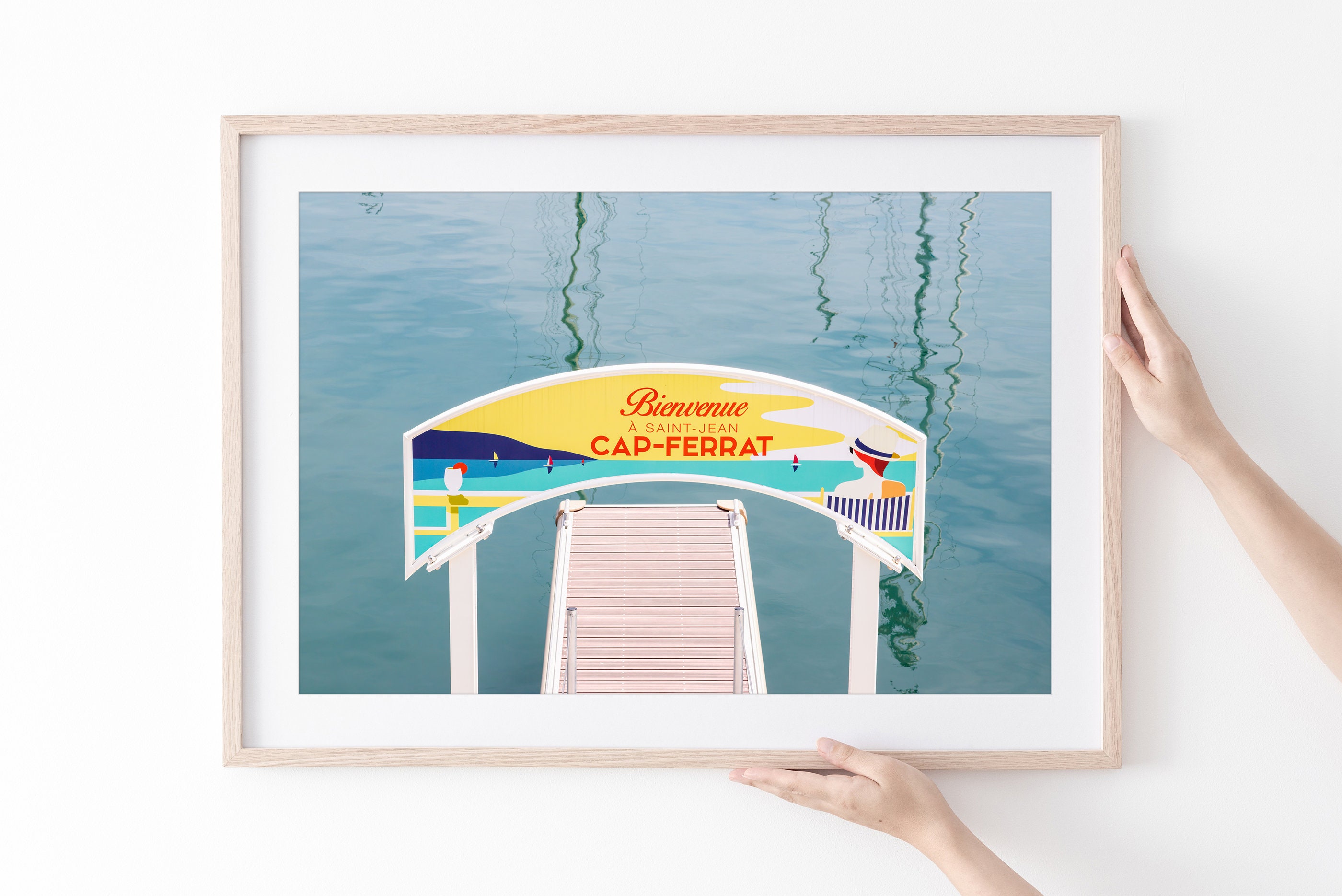 France Photography Art Print Welcome Sign French Riviera Framed Wall ...