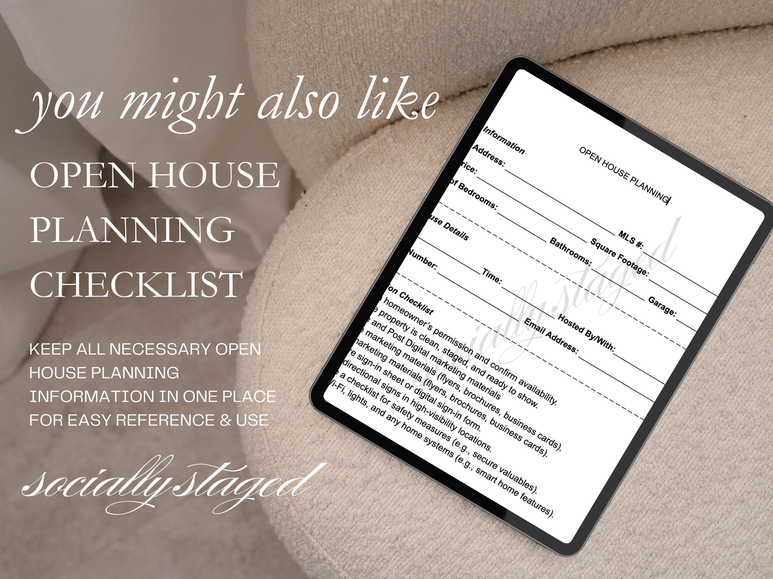 Staging Checklist Template I Home Staging Checklist I Real Estate ...
