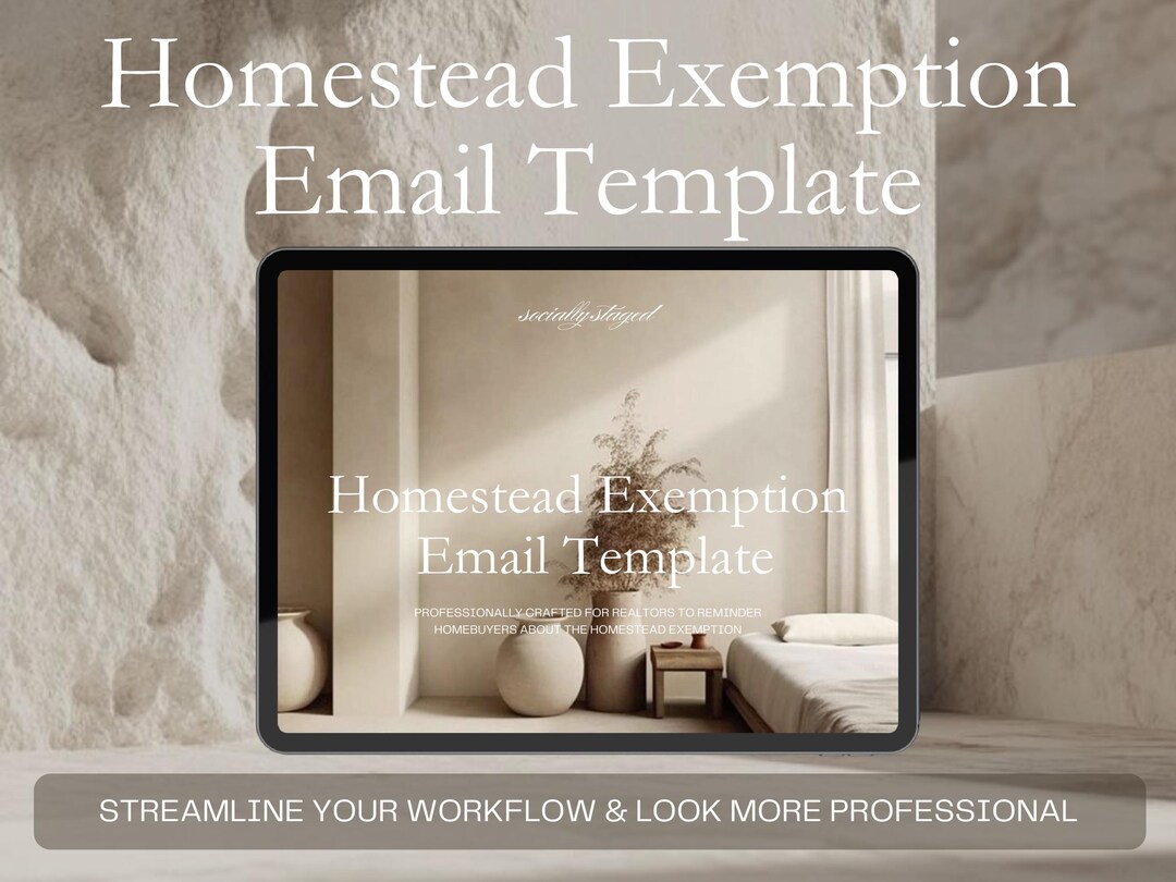 Homestead Exemption Email Template I Homestead Exemption Email I Real ...