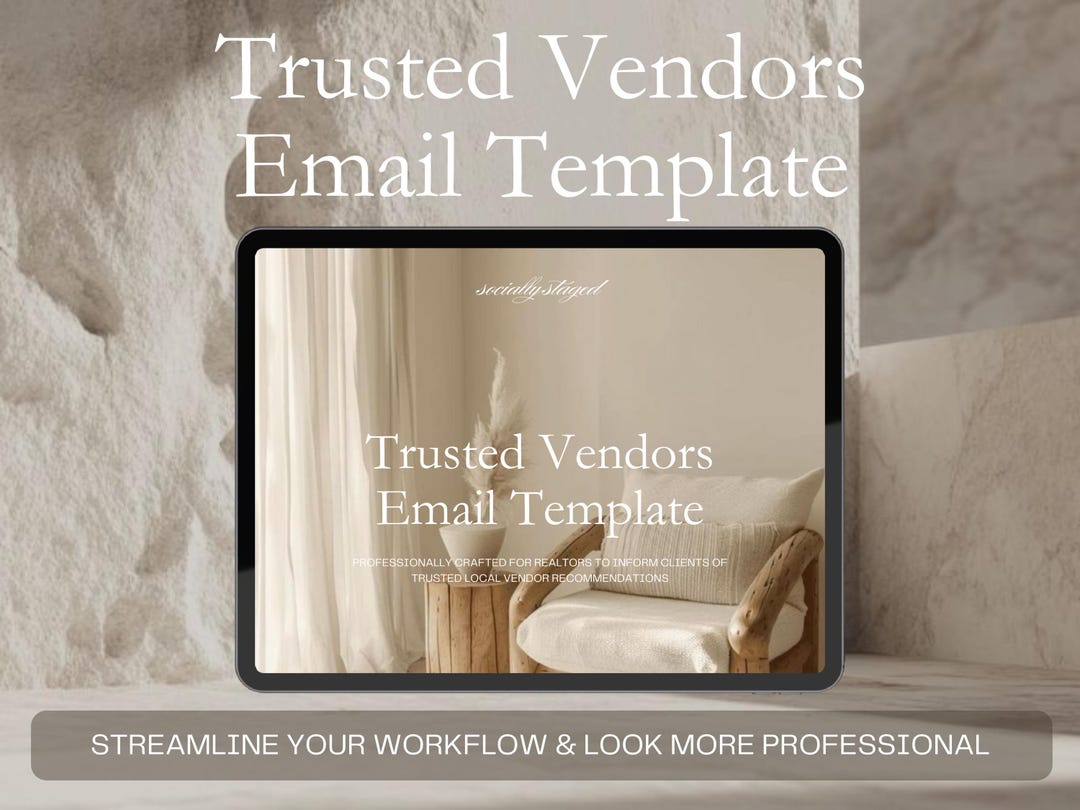 Realtor Trusted Vendor Email Template (google Docs) - Etsy