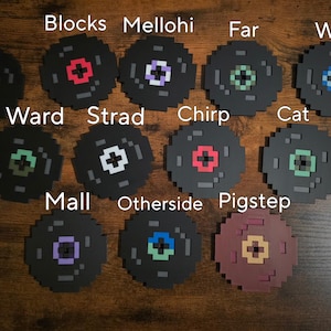Minecraft Jukebox Disc Coasters - Etsy