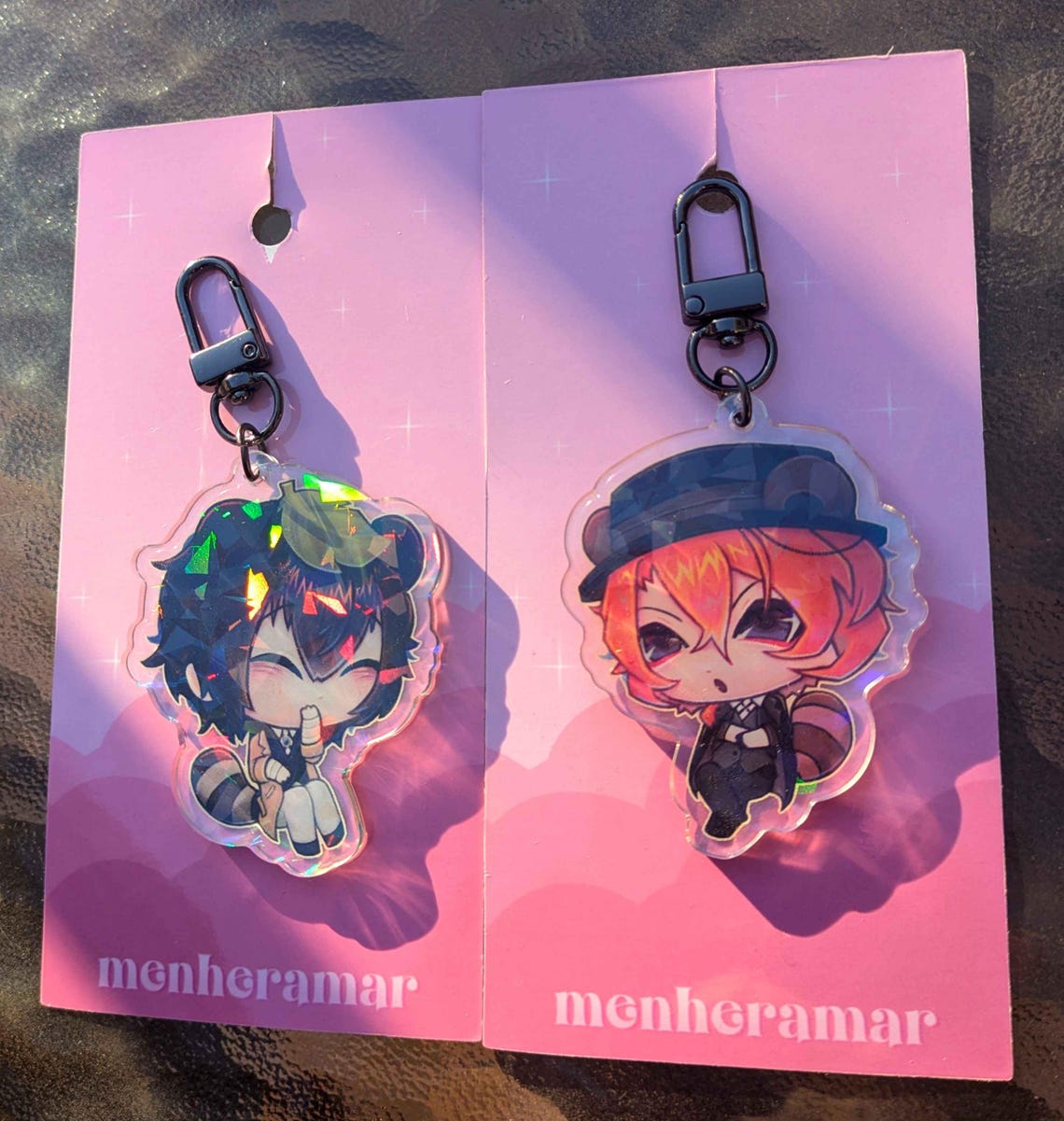 Bungo Stray Dogs Dazai & Chuuya Tanuki Keychain - Etsy