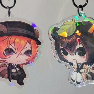 Bungo Stray Dogs Dazai & Chuuya Tanuki Keychain - Etsy