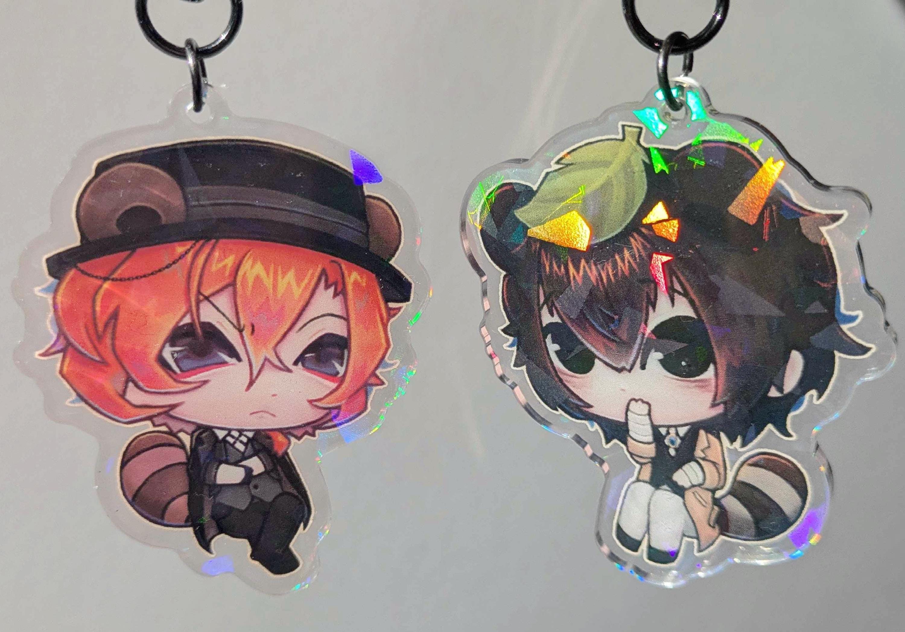 Bungo Stray Dogs Dazai & Chuuya Tanuki Keychain - Etsy