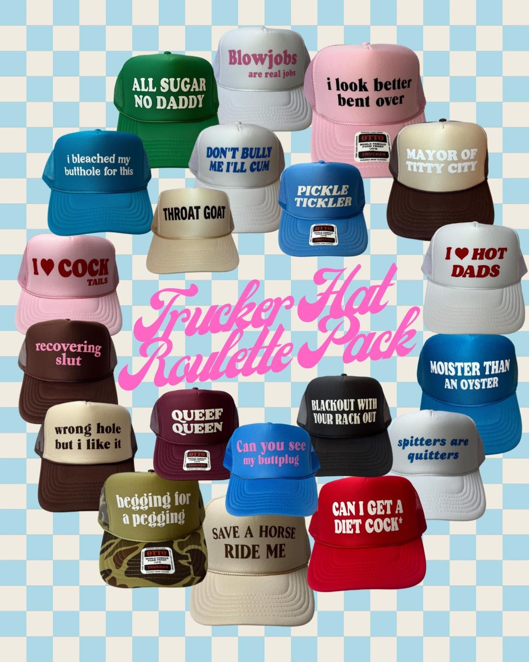 Trucker Hat Roulette Pack Unhinged - Funny Trucker Hat Packs - Etsy