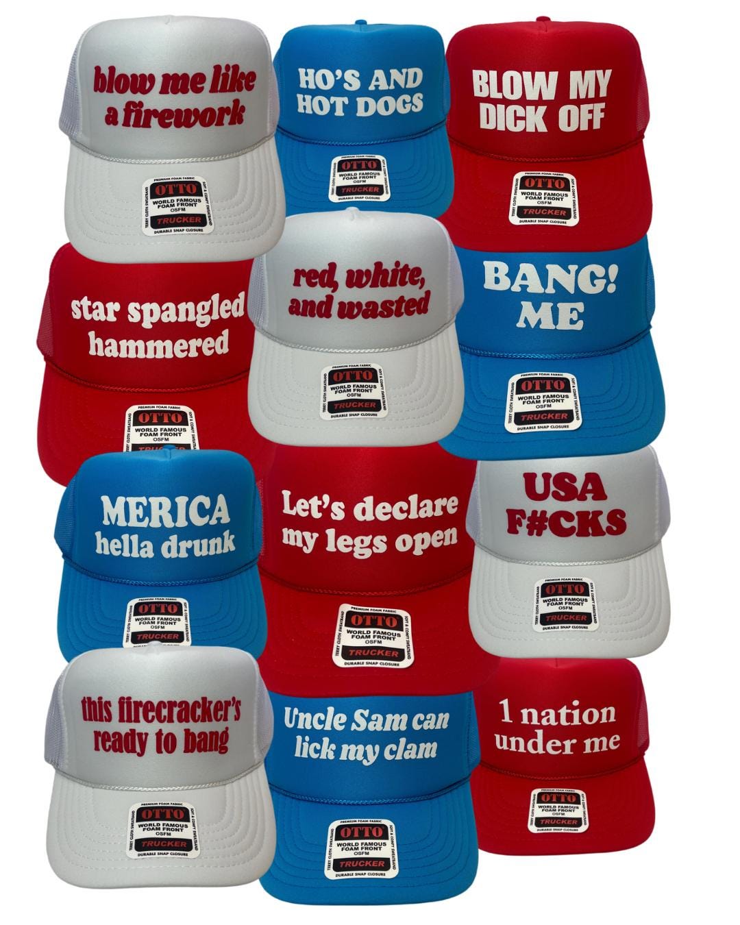 4TH OF JULY Unhinged Trucker Hat Roulette Pack - Etsy