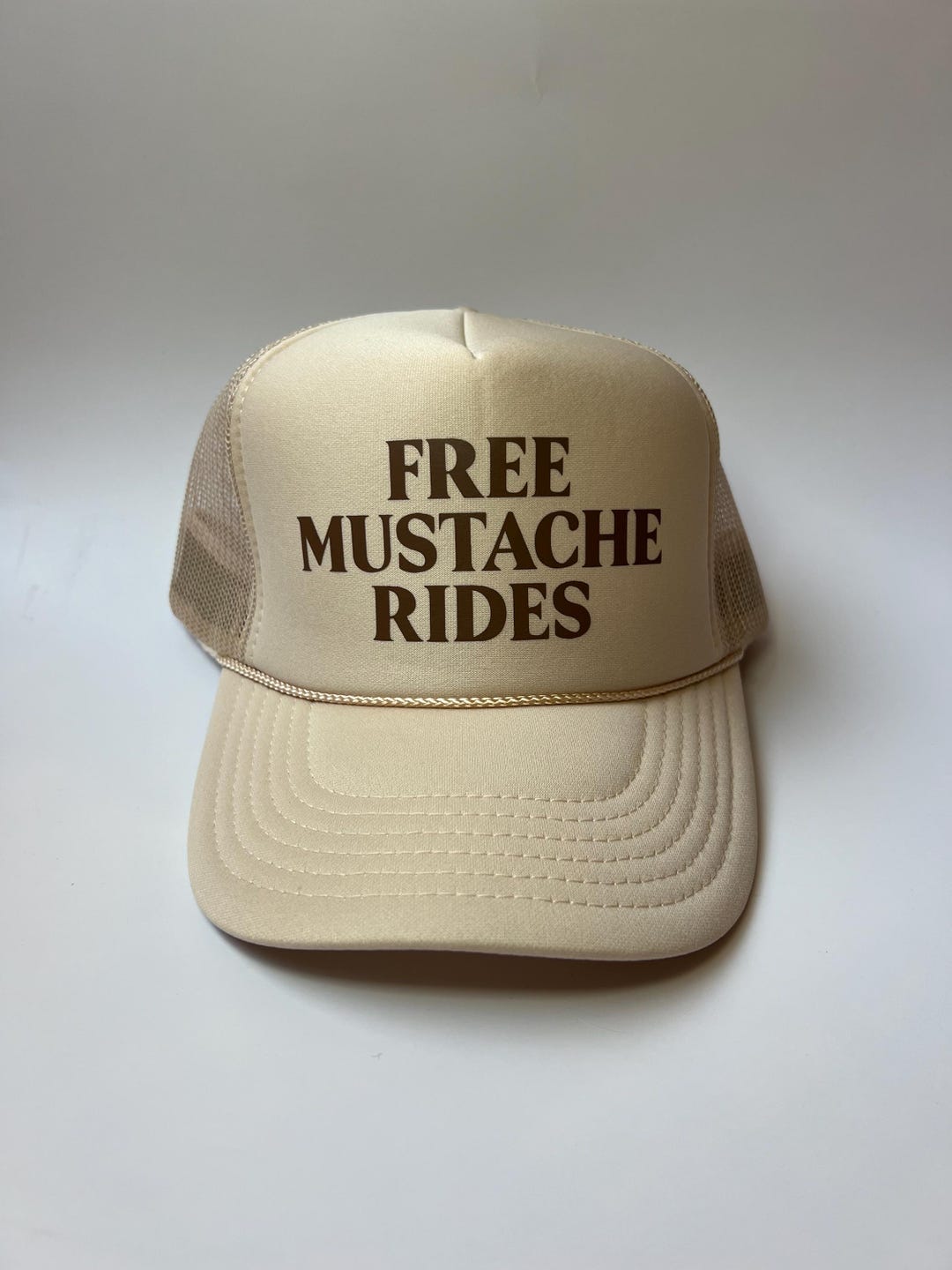 Free Mustache Rides Trucker Hat - Funny Trucker Hats - Etsy