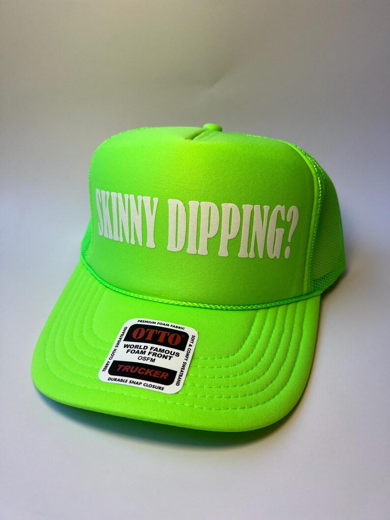 Skinny Dipping? Neon Trucker Hat - Funny Trucker Hat - Etsy