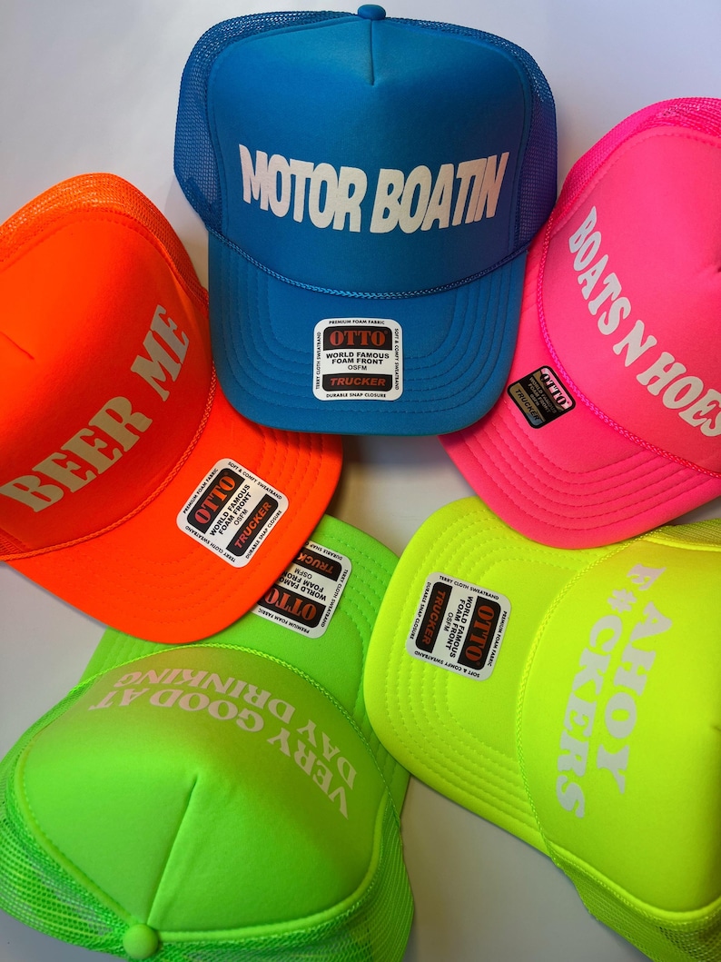 Neon Boat Unhinged Trucker Hat Roulette Pack - Etsy