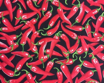 Chili pepper fabric | Etsy