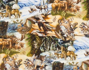 Wildlife fabric | Etsy