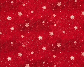 Red star fabric | Etsy