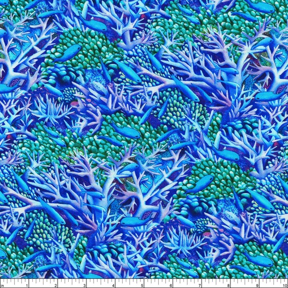Materials Underwater Ocean Fabric Apparel Quilting Fabric End of the ...