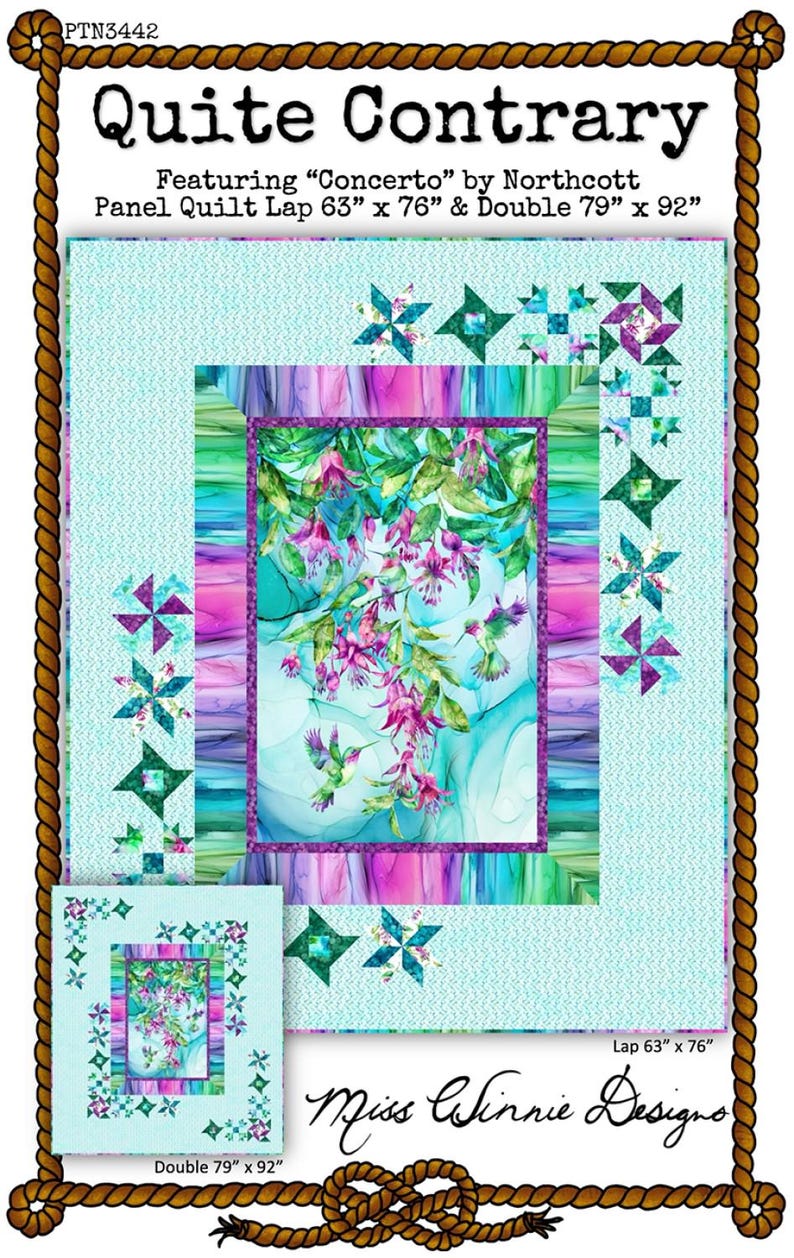 Quilt Kit~quite Contrary~concerto Panel Quilt Available in 2 Sizes ...