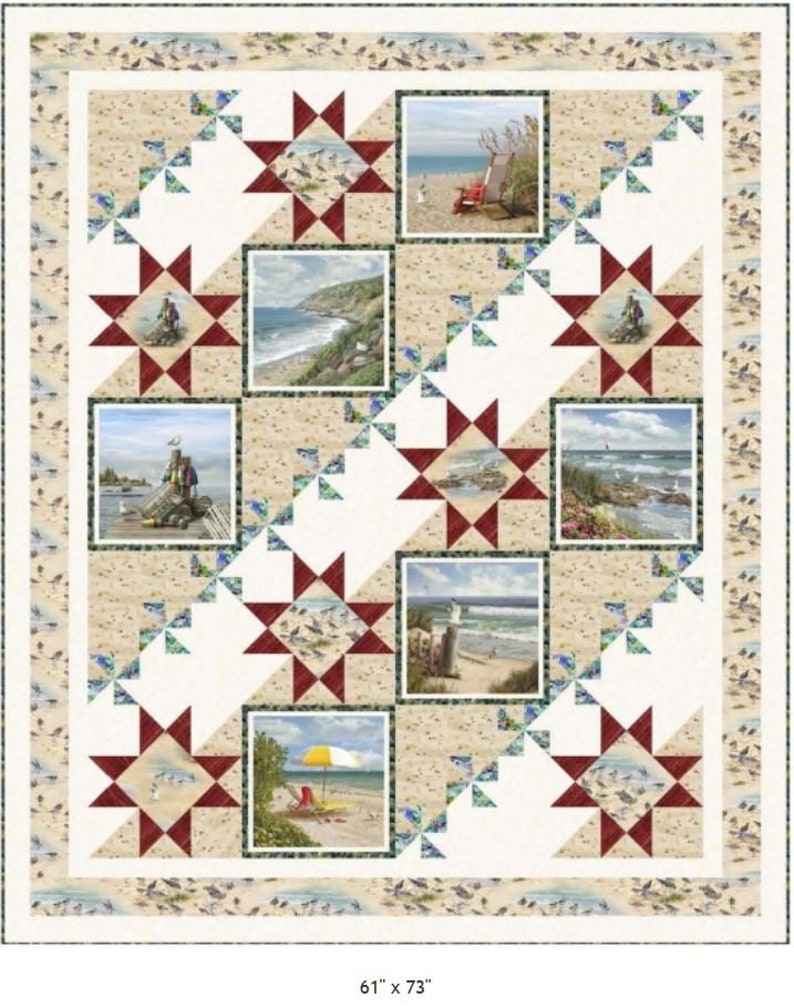 Elizabeths Studio Coastal Dreams Sandpipers Sand Cotton Fabric by the ...