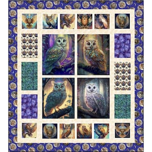 Quilt Kit~birds Eye View~67" X 75" Mystic Owls Panel Quilt (includes ...