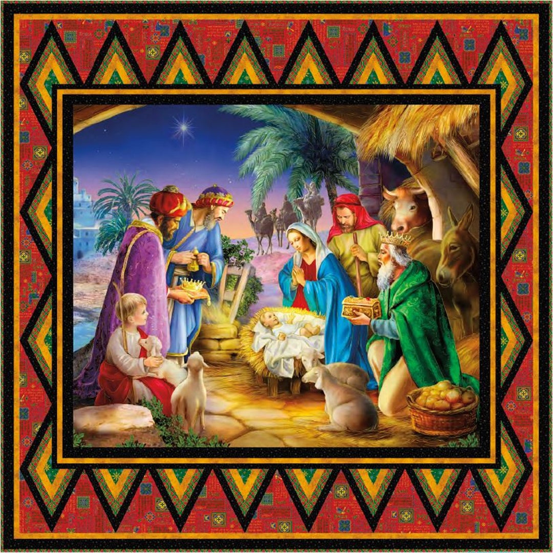 Quilt Kit~nativity Diamonds~51" X 51" Nativity Panel Wall Quilt ...