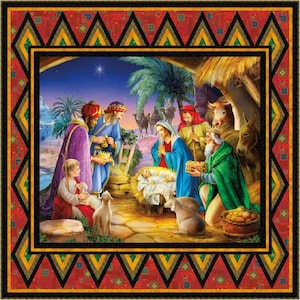 Quilt Kit~nativity Diamonds~51" X 51" Nativity Panel Wall Quilt ...