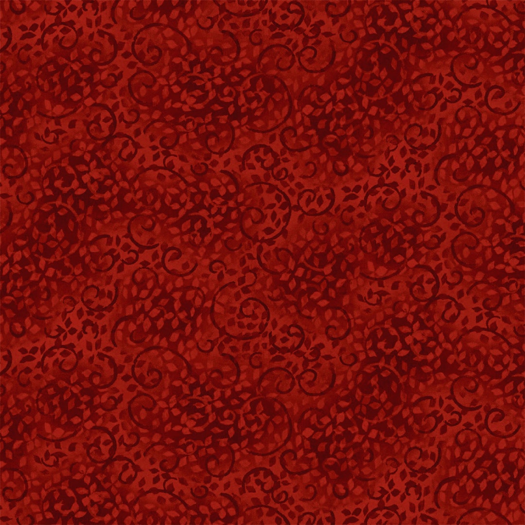 Wilmington Prints Essentials Basics Tonal Scroll Texture Red Cotton ...