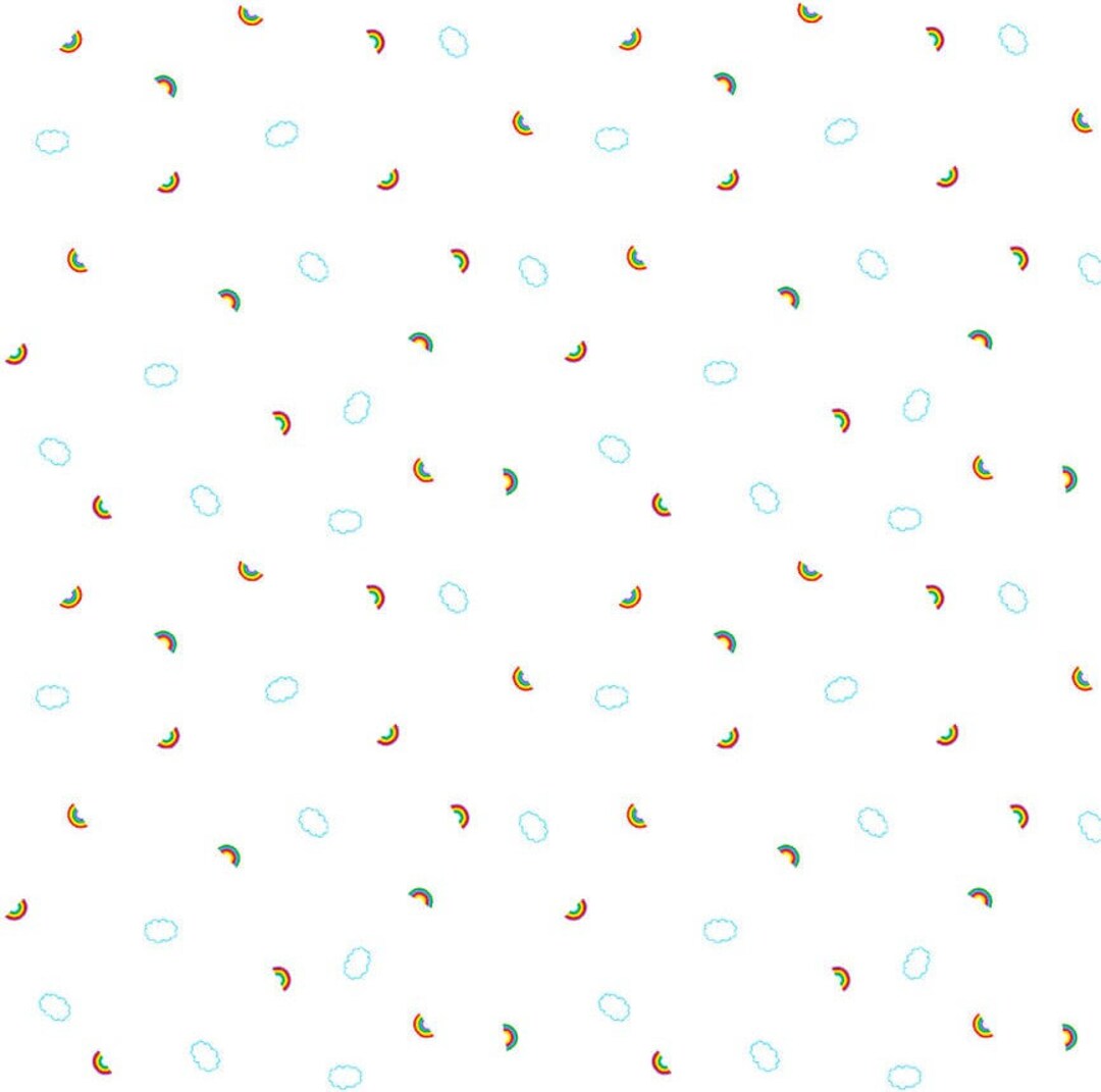 Eob~blank Quilting~lower the Volume~rainbows~white~cotton Fabric by the ...