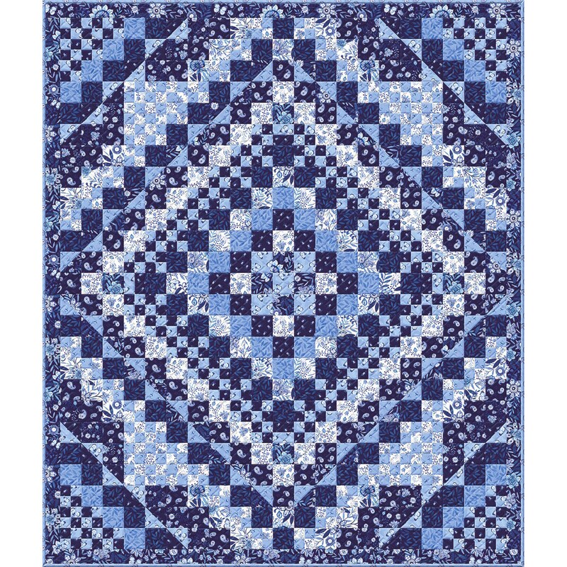 Blue and White Quilt - Etsy