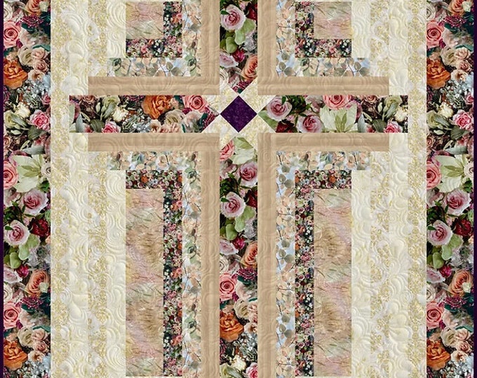 Quilt Kit~guiding Star~50" X 66" Serene Daydream Cross Quilt (includes ...
