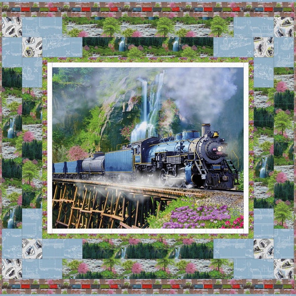 Train Quilt - Etsy