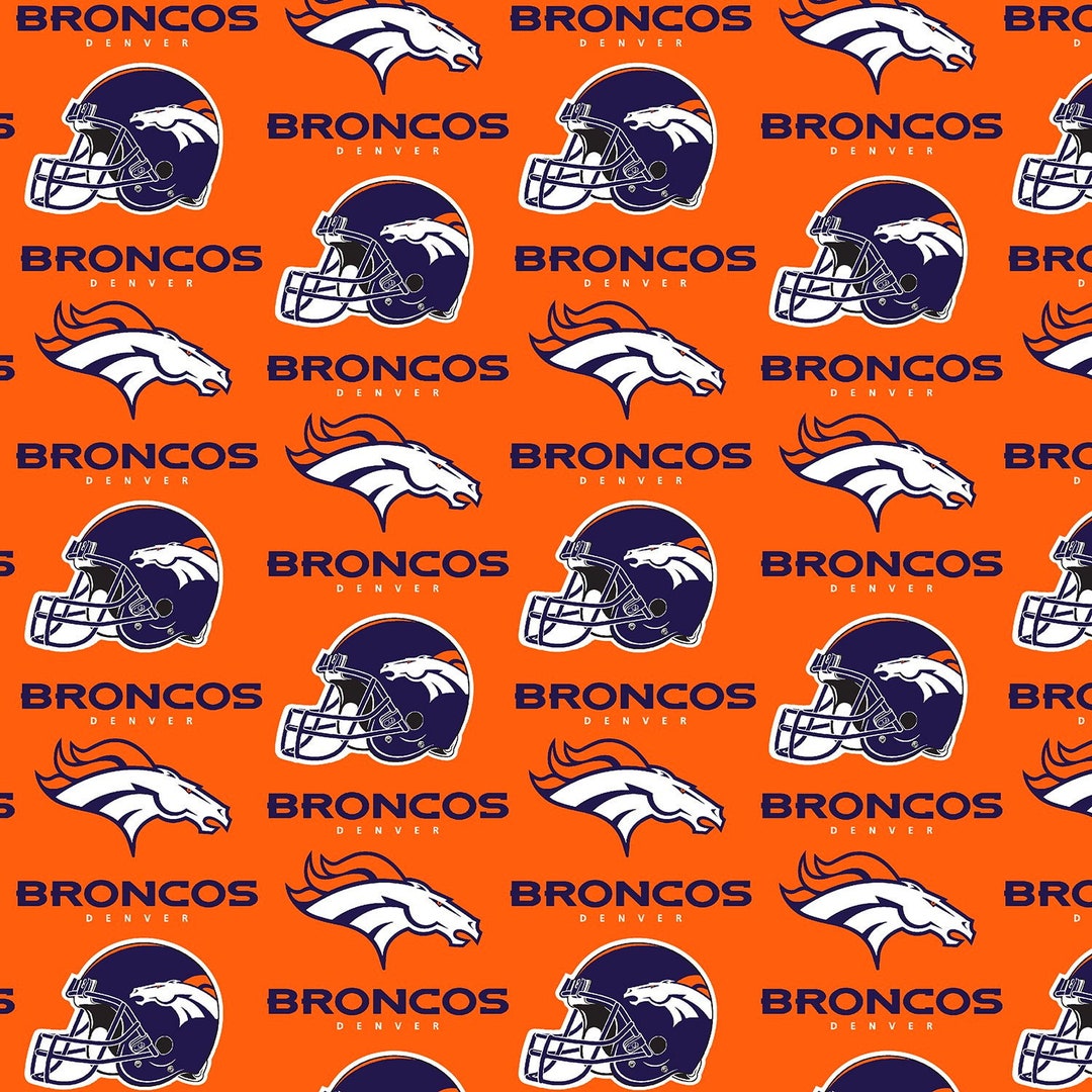 Fabric Traditions~nfl Cotton~denver Broncos~navy~58/60" Wide Broadcloth ...