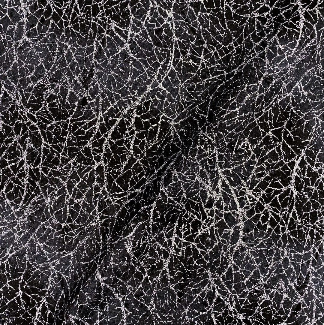 Windham Fabrics Diamond Dust Silver Glitter Embellished Color Black ...
