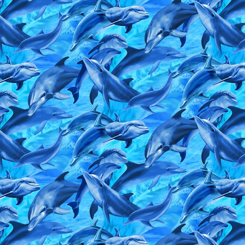 Dolphin Fabric - Etsy