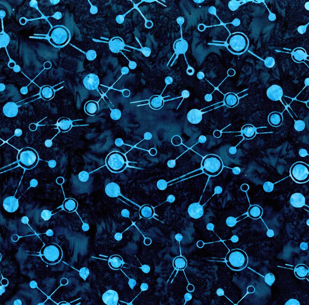 Island Batik~squiggles Lines and Dots~pins and Needles~blue Ocean ...