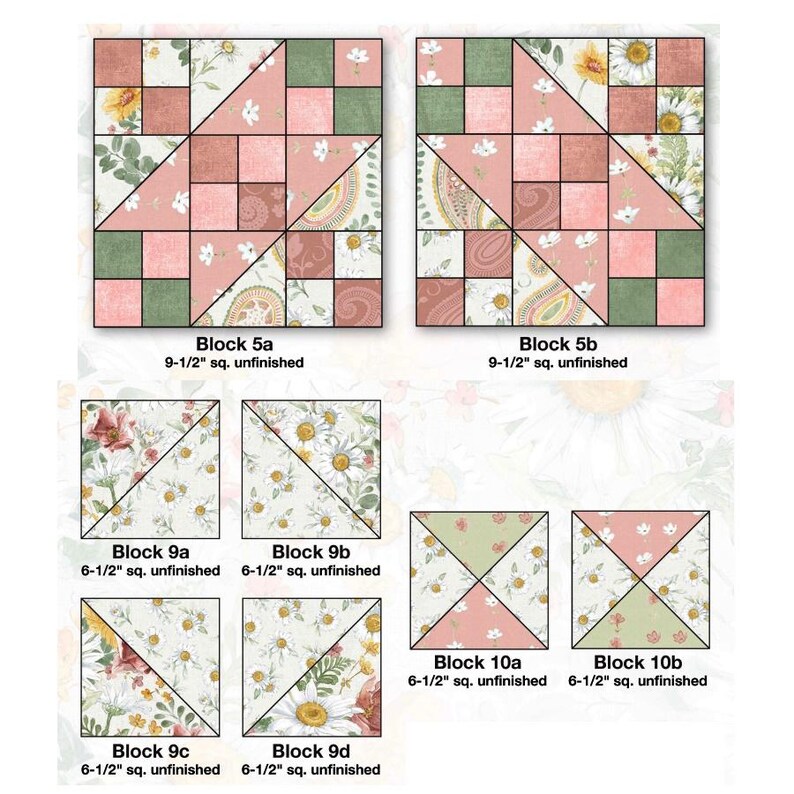 Quilt Kit~daisy Days~95" X 107" Daisy Theme Queen Size Quilt (includes ...