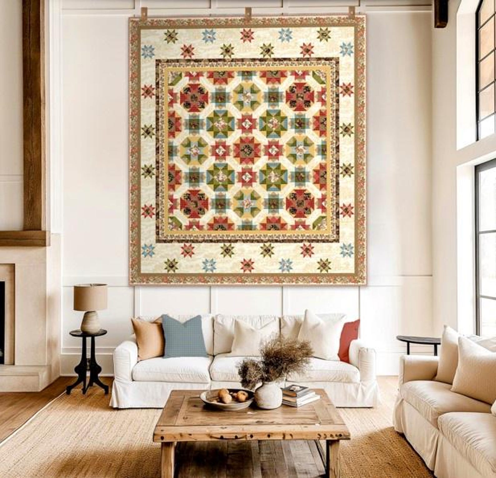 Quilt Kit~countryside by Kaye England~95" X 107" Traditional Floral ...
