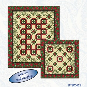 Quilt Kit~poinsettia Roundabout~64" X 76" Poinsettia Symphony Lap/throw ...