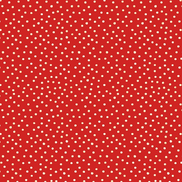 White Fabric With Red Print - Etsy