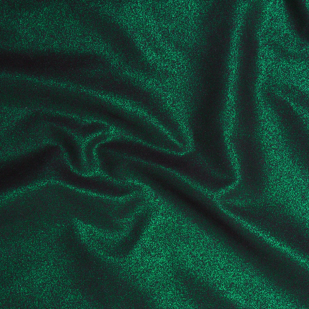 Robert Kaufman~kona Sheen~black W/ Metallic Green Overlay~midnight ...