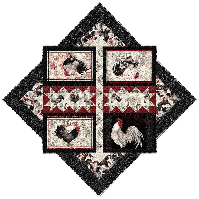 Rooster Quilt - Etsy