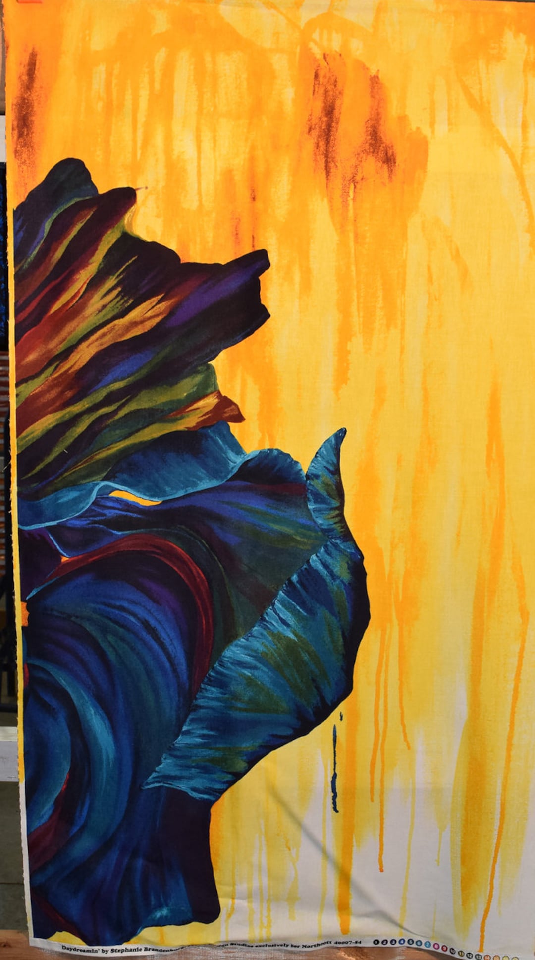 Frond/northcott~daydreamin~24.25" Iris Dancing RIGHT SIDE Panel~iris ...