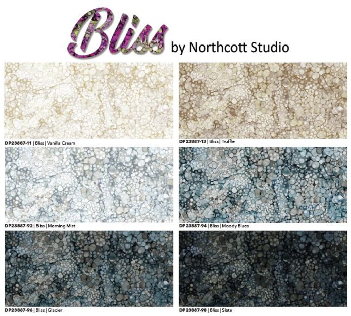 Northcott Bliss Basics Oasis Digital Print Tahitian - Etsy