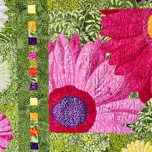 Quilt Kit~full Bloom~80" X 96" Machine Applique Floral Quilt (includes ...