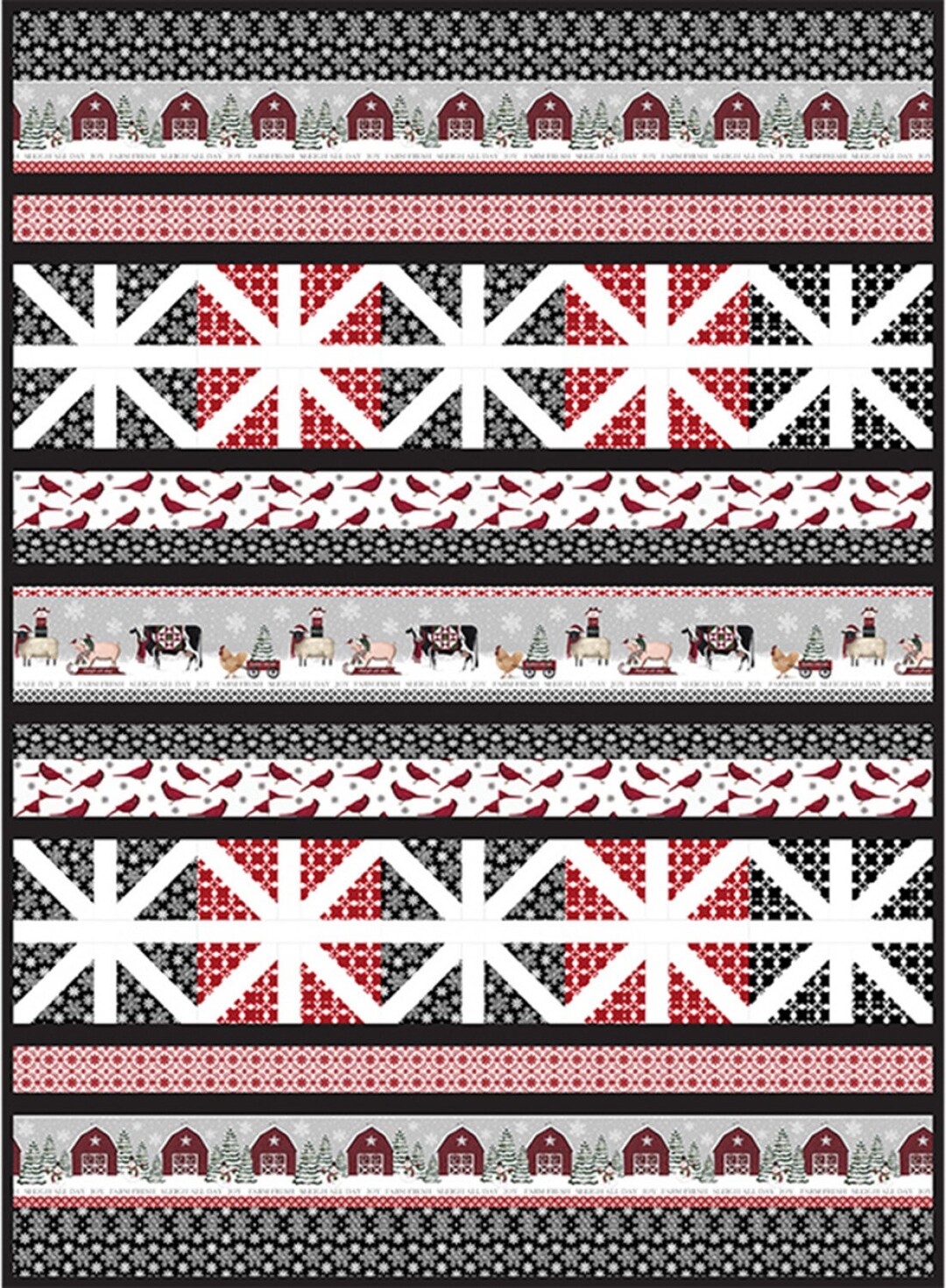 Quilt Kit~snowhill Farm~40" X 55" Winter at the Farm Quilt (includes ...